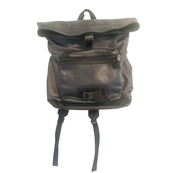 Coach | Bags | Coach Terrain Explorer Rolltop Backpack Nylon Leather ...